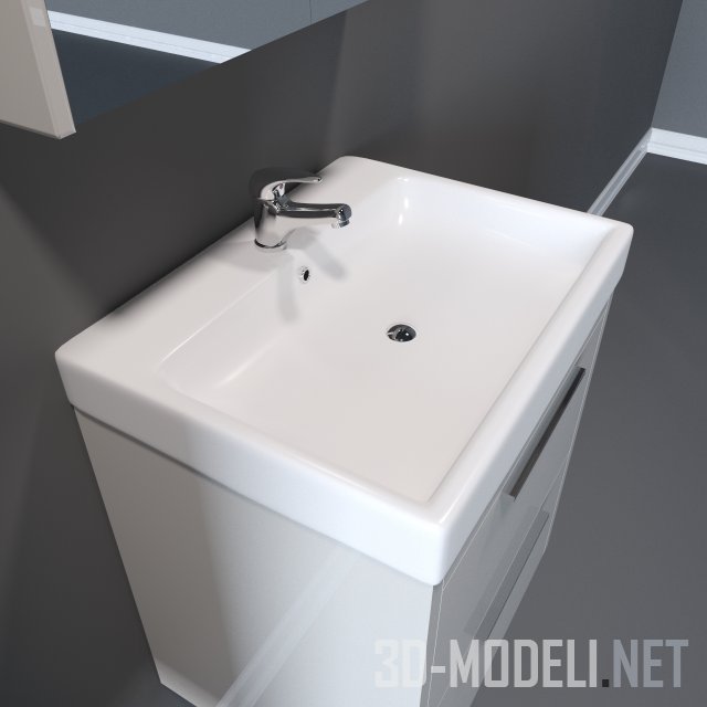 3D модель – Мебель Dreja Enzo с раковиной Dreja Q 70