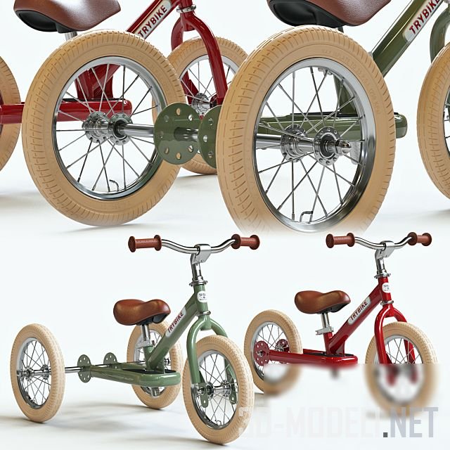 3D модель – Трехколесный велосипед Trybike