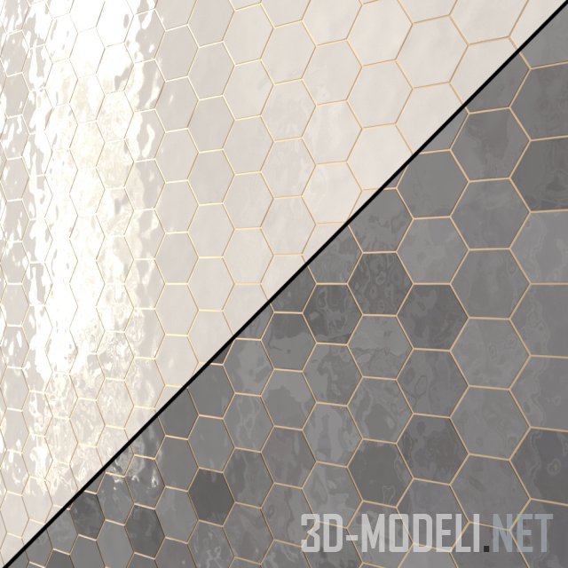 3D модель – Набор плитки Hexagon Equipe