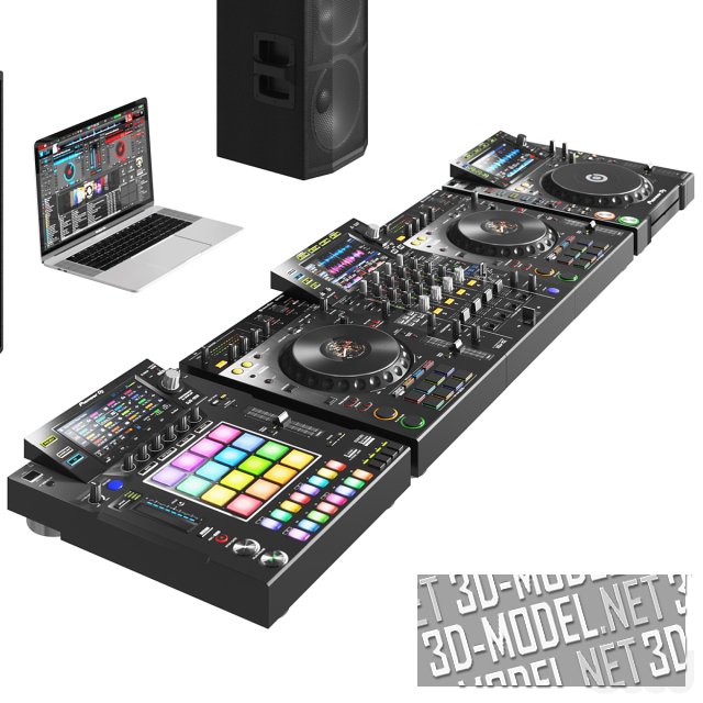 3D модель – Набор техники Pioneer для диджеинга