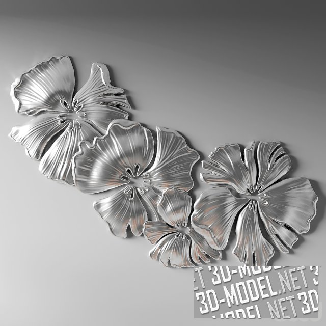 3D модель – Настенная композиция Fluids