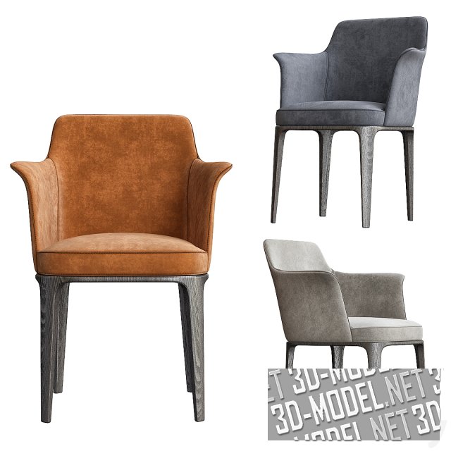 3D модель – Стол MATHIEU от Poliform и кресло