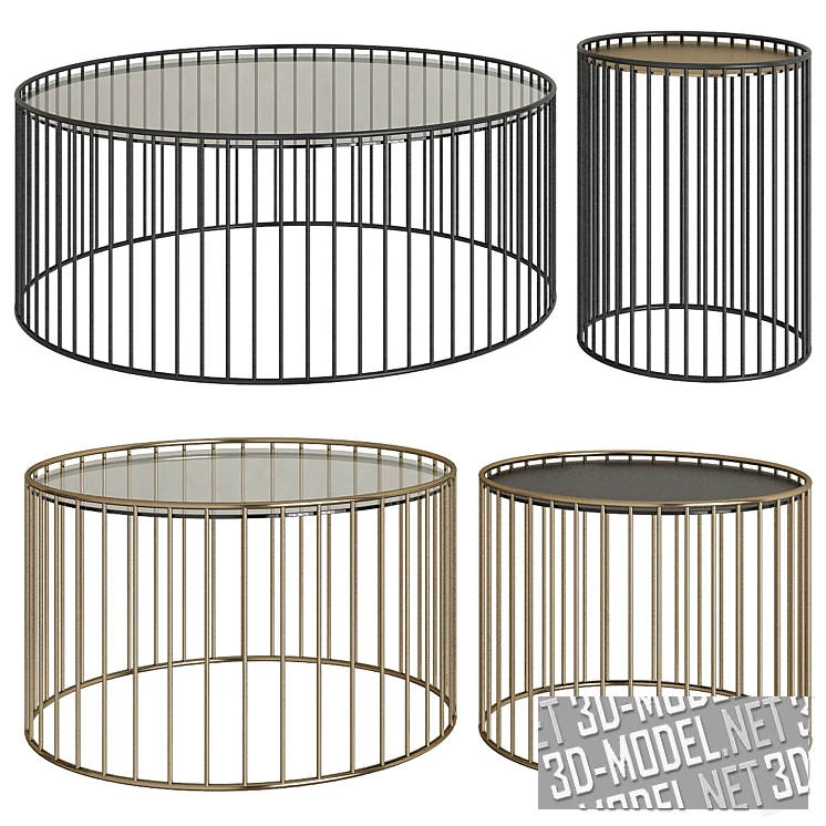 3D модель – Столы Caulfield от Minotti